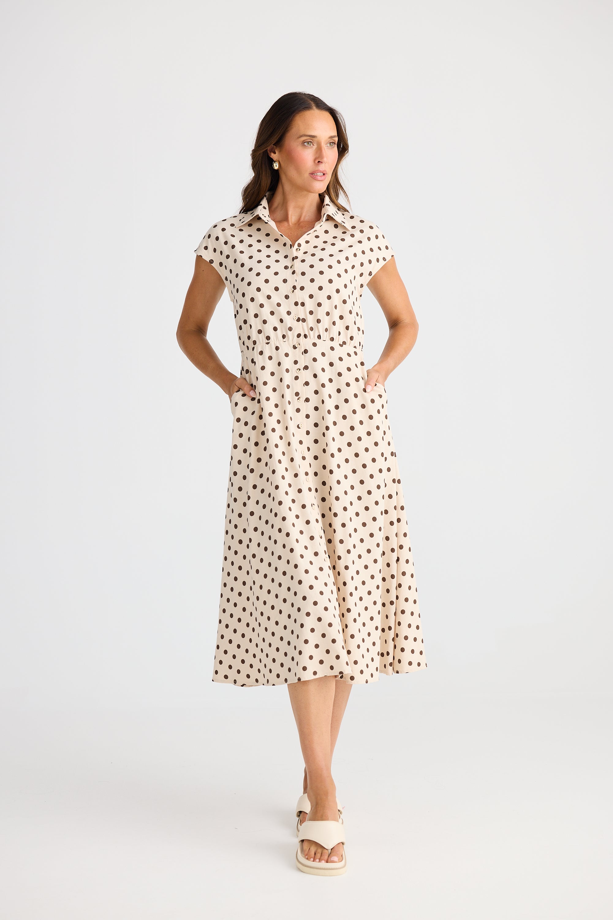 Brave and True Musings Dress Choc Polka Dot – The Corner Booth